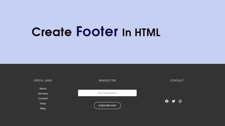 Simple Footer HTML: Designing Effective Website Footers